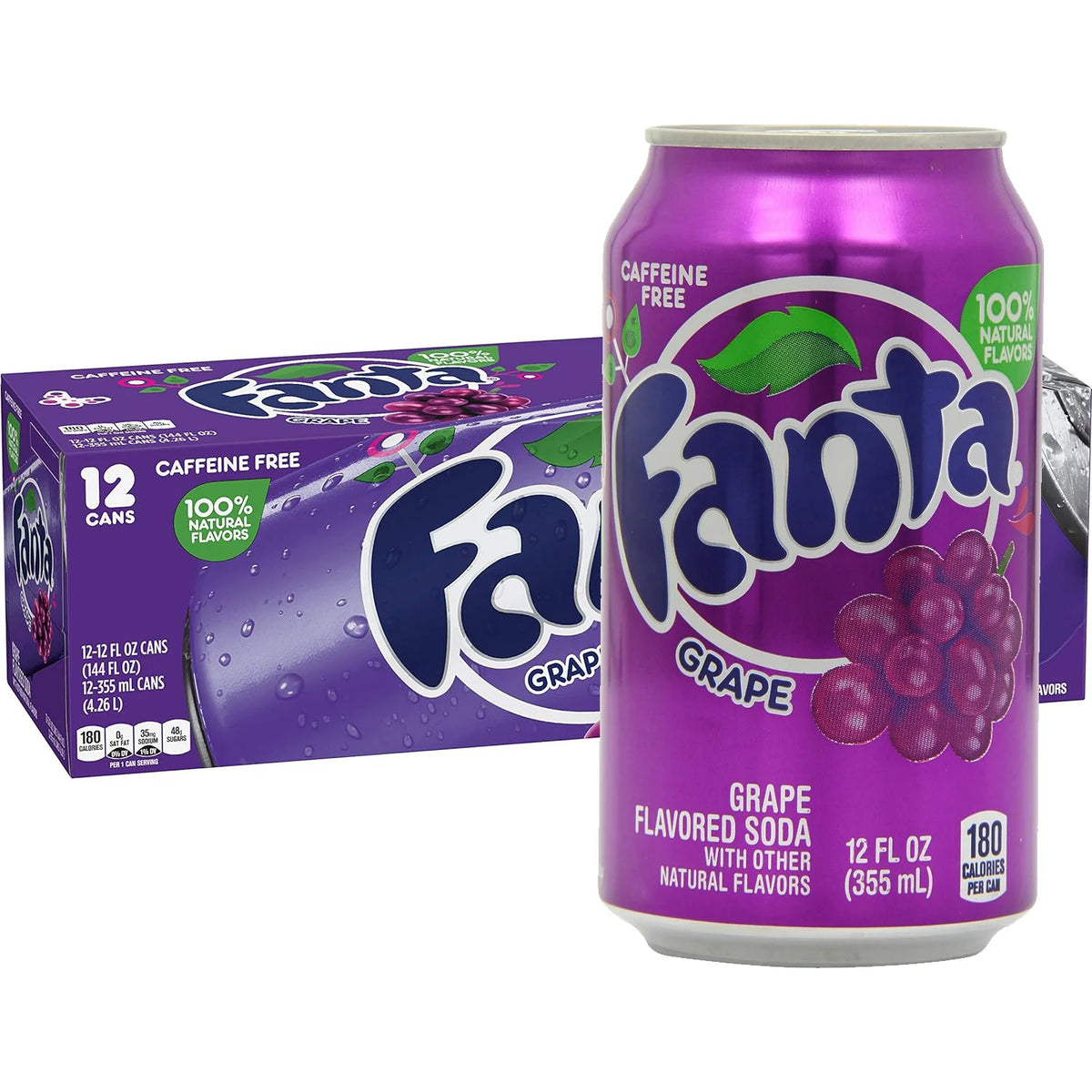 Buy Fanta Grape Can 355ml x 12Pcs Online | QualityFood