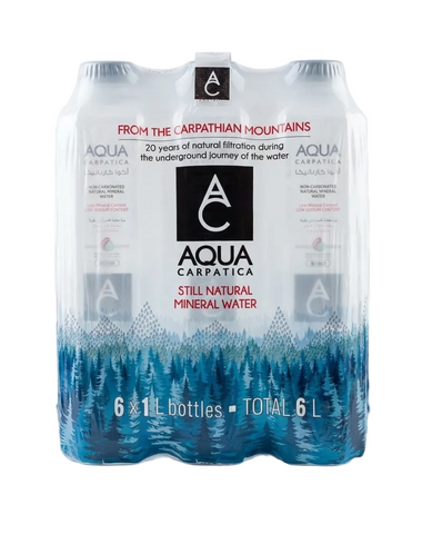 Aqua Carpatica Still Pet bottle Natural Mineral Water 6x 1L | QualityFood