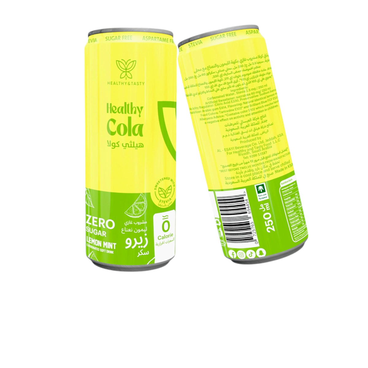 Buy Healthy & Tasty Lemon & Mint Cola 250 ml Online | Q