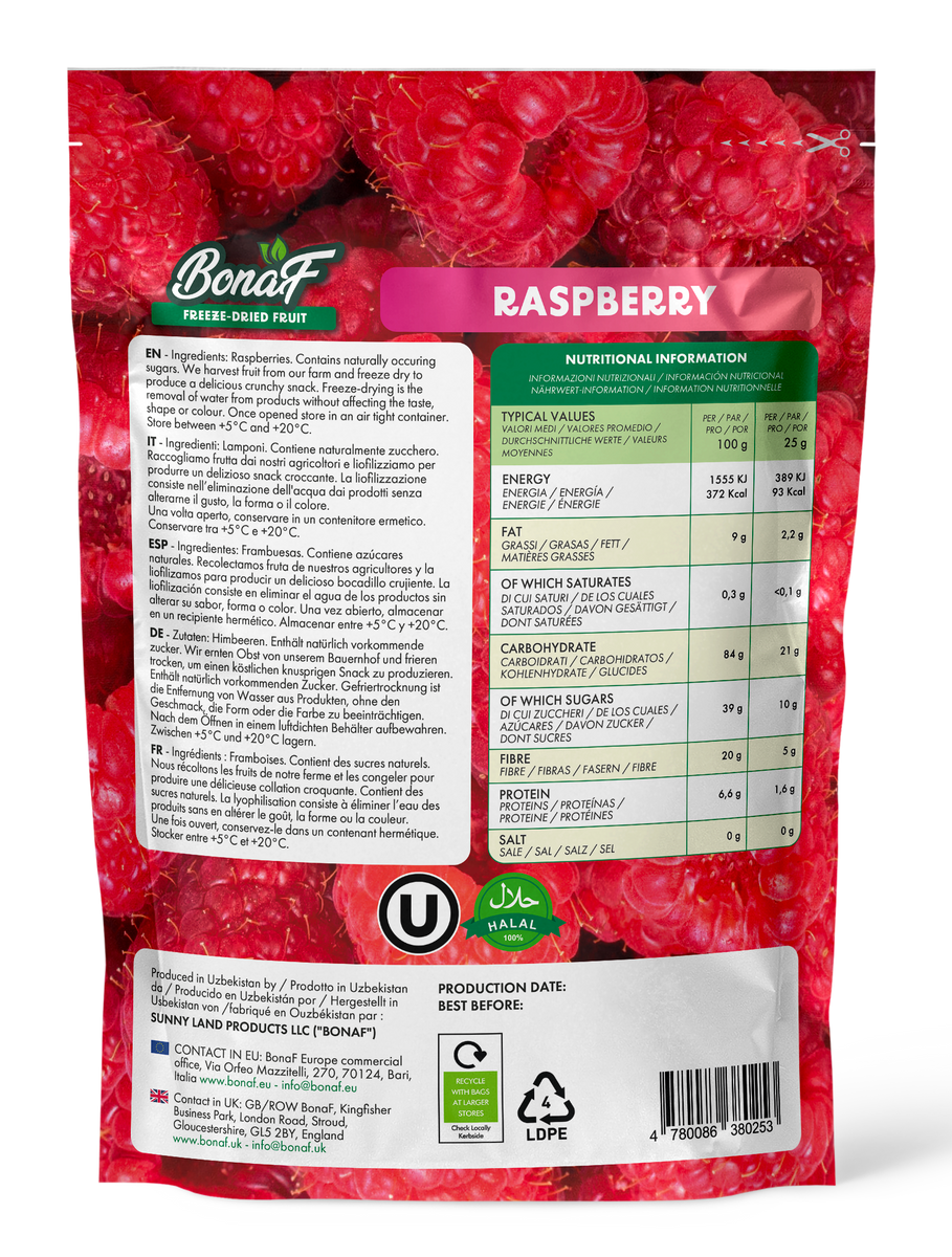Buy Freeze Dried Raspberry 25g Online | QualityFood UAE