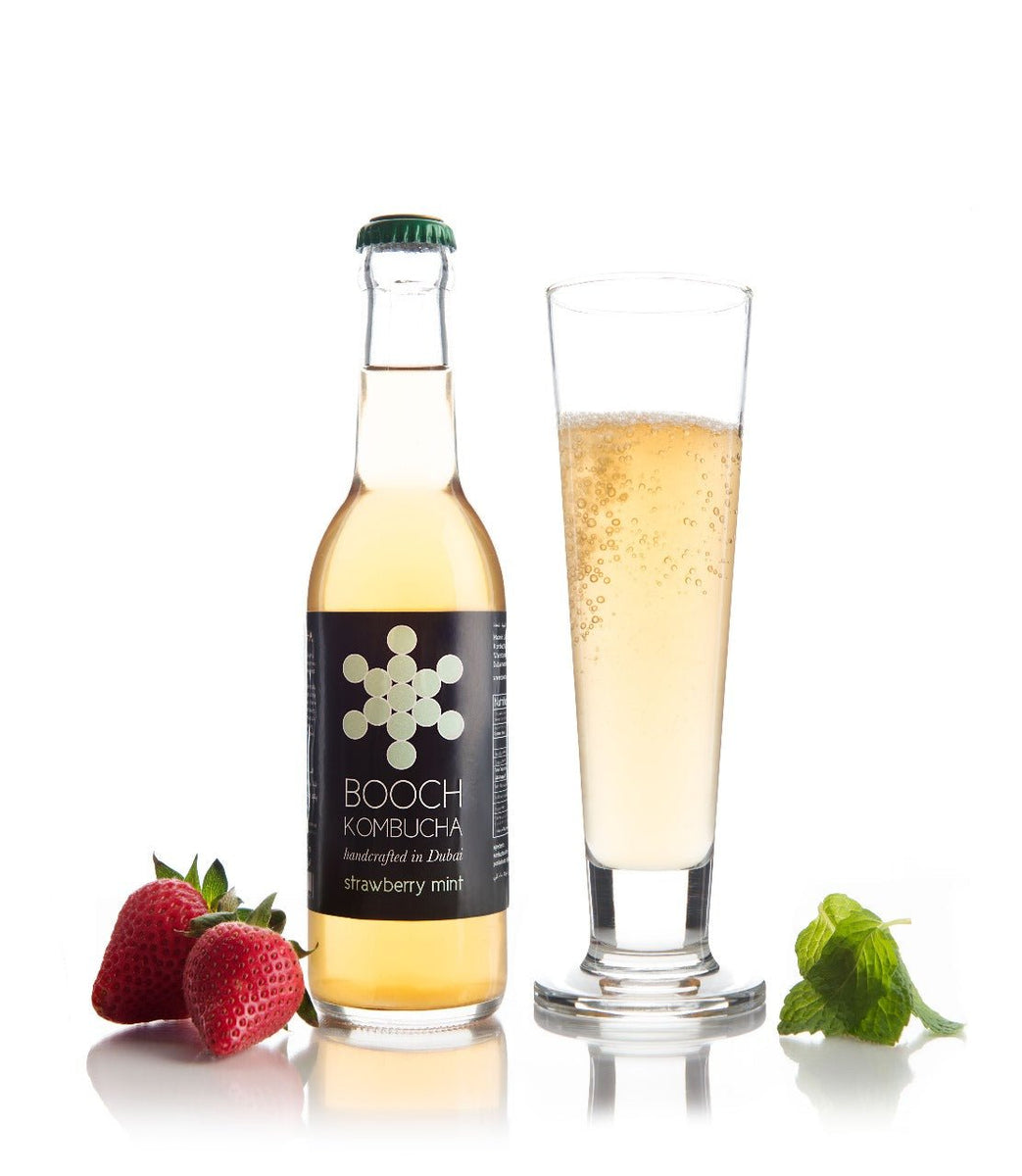 Buy Booch Kombucha Strawberry Mint 300ml Online | Qual